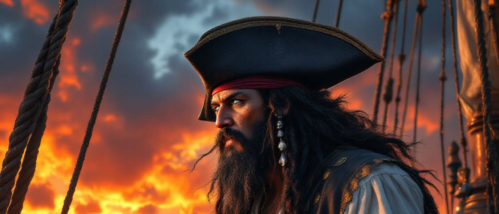 Blackbeard the Pirate of the Chesapeake Bay, East Coast, and West Indies