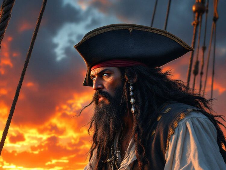 Blackbeard the Pirate of the Chesapeake Bay, East Coast, and West Indies